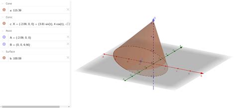 Circular Cone Geogebra