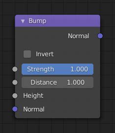 Bump Node Blender Manual