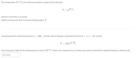 Solved The Temperature T∘c ﻿ Of A Chemical Reaction Is