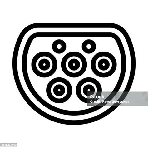 Ev 충전 플러그 전선 아이콘 벡터 그림 0명에 대한 스톡 벡터 아트 및 기타 이미지 0명 거리 깨끗한 Istock