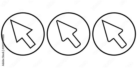 Computer Mouse Click Cursor Load Symbol Pointer Cursor Icon Cursors