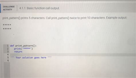 Cctwitn411 Basic Function Call Output Print Pattern0 Prints 5