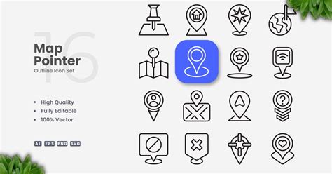 Map Pointer Outline Icons Icons Ft Icon And Pointer Envato