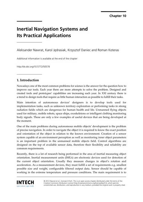 pdf inertial navigation systems and its practical applications