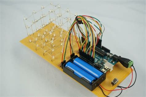 4x4x4 Led Cube Using Arduino Uno Without Extra Ic