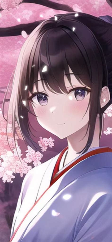 樱花树下少女 美女手机动态壁纸 美女手机壁纸下载 元气壁纸