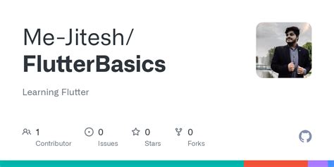 GitHub Me Jitesh FlutterBasics Learning Flutter