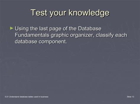 501 Database Fundamentals Ppt