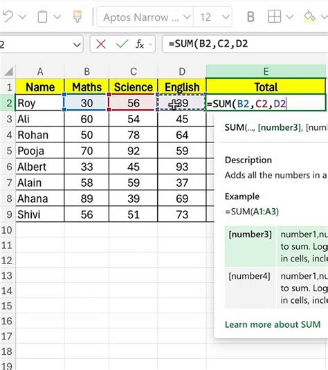 Excel Sum Function Explained In 1 Minute Microsoft Excel Sum Formula