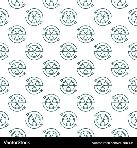 Radiation Sign With Plugs Seamless Pattern Vector Image