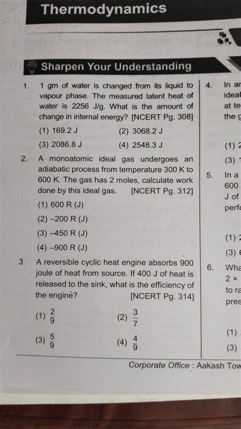 A Monoatomic Ideal Gas Undergoes An Adiabatic Process From Temperature 30