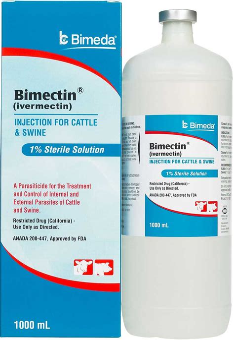 Valley Vet Bimectin For Cattle And Swine Bimeda Injectables Cattle Dewormer Farm