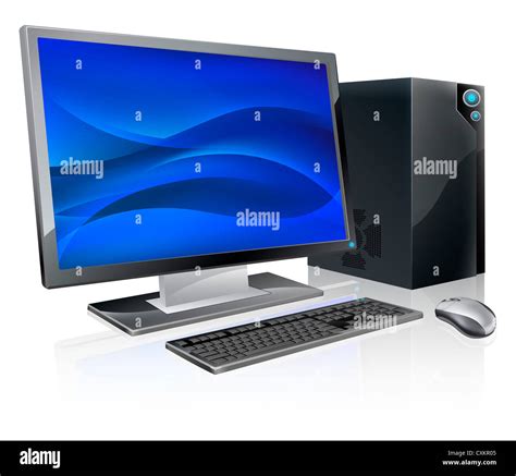 An Illustration Of Desktop Pc Computer Workstation Monitor Mouse