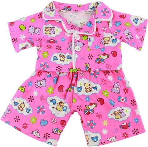 Pink Cute Teddy Pyjamas Pjs Outfit Teddy Clothes Fits 8 10 Inch 25cm