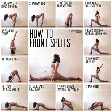 Front Split Stretches Easy Yoga Workouts Flexibility Workout