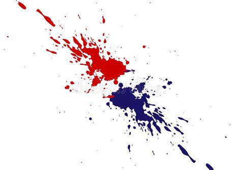 Abstract Vector Splatter Red And Blue Color Design Illustration Vector