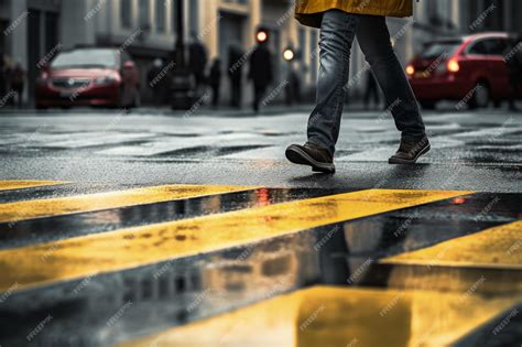 Premium Ai Image Crosswalk For Safe Pedestrian Crossing
