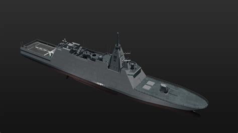 3d Jmsdf Mogami Class Frigate 3d Model Cgtrader