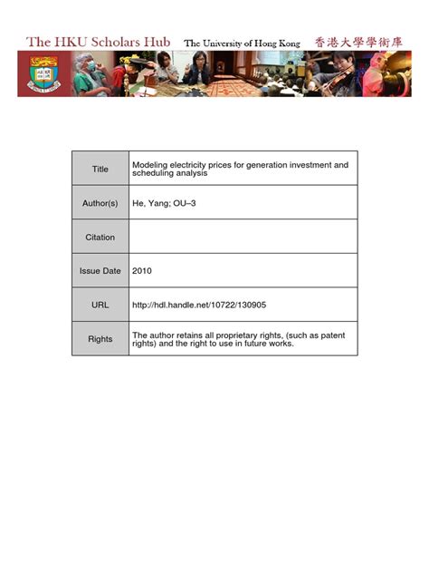 Pdf Modeling Electricity Prices For Generation Investment And Scheduling Analysis Dokumen Tips