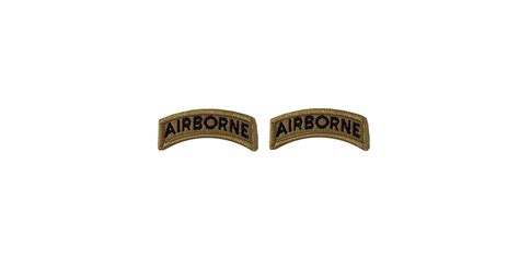 U S Army Airborne Ocp Tab With Hook Fastener Pair Sta Brite Insignia Inc