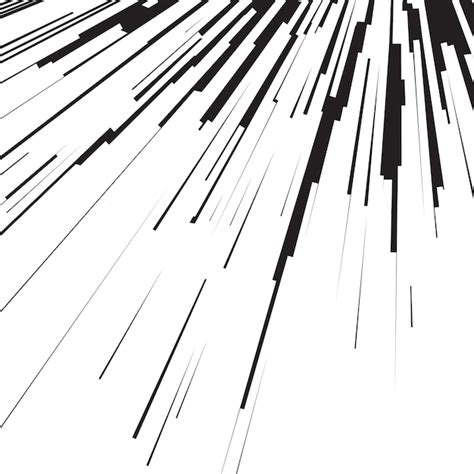 코믹북 스피드 라인 블랙 컬러 스트라이프 프리미엄 벡터