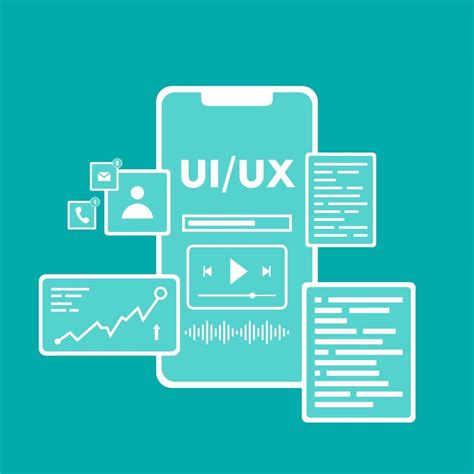 Ui Ux Mobile Phone App Background Vector Illustration 38549521 Vector
