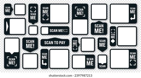 Scan Me Qr Code Sticker Online Stock Vector Royalty Free 2397987213