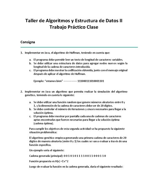 Trabajo Práctico Taller Ay Ed Ii 1 Taller De Algoritmos Y Estructura De Datos Ii Trabajo