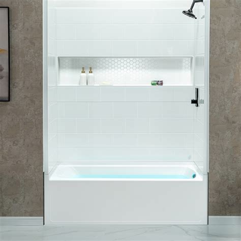 【woodbridge 60” X 32”x17” Soaking Alcove Bathtub With Right Drain In