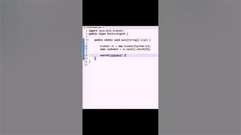Vowel Or Consonant Using Switch Statement Java Program Youtube