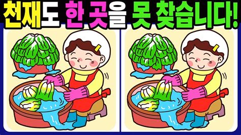 【다른그림찾기 치매예방】천재도 3개 중 한 곳은 못 찾습니다 재밌고 건강한 두뇌 훈련 퀴즈 【틀린그림찾기 두뇌운동