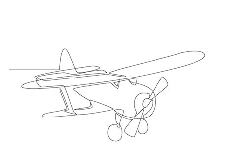 Premium Vector Air Transportation One Line A Concept Of Plane Jet And Hot Air Balloon