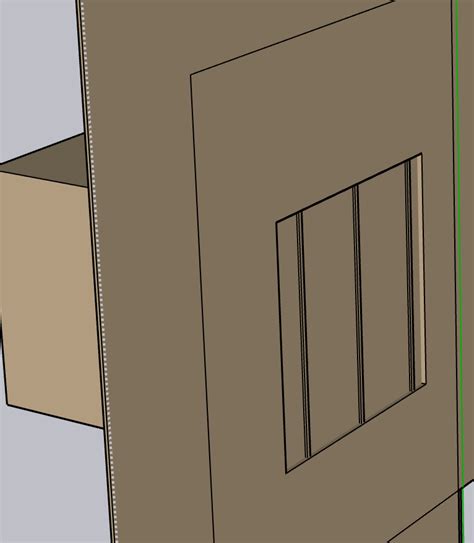 noobie question holes and notches in grooved paneling sketchup