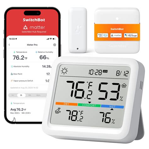 Switchbot Wifi Indoor Outdoor Thermometer Meter Pro Pack With Outdoor