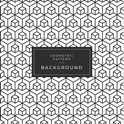 Premium Vector Geometric Monochrome Pattern With Cubes