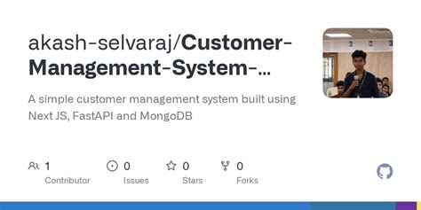 Github Akash Selvarajcustomer Management System Nextjs Fastapi A