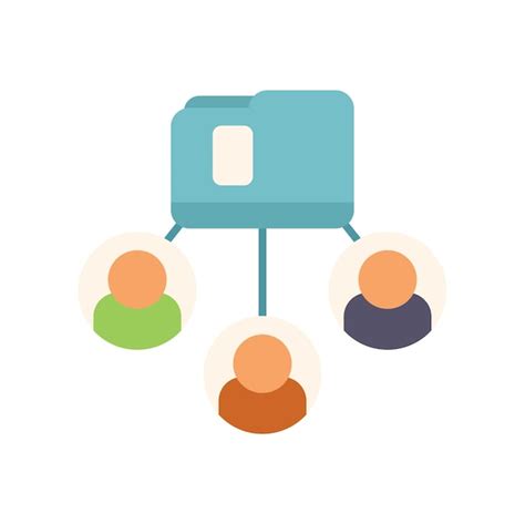 Premium Vector Network Database Icon Flat Vector Platform System Client Consumer Isolated