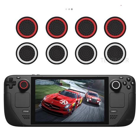 스팀덱 케이스 킥 스탠드 하우징 실리콘 아날로그 엄지 스틱 그립 컨트롤러 썸 캡 Xbox One360 티몬
