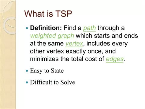 travelling salesperson problem pptx