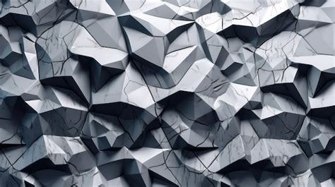 Premium Ai Image Grey Polygon Background With Chaos