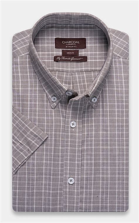 Shop Semi Formal Shirt Half Sleeve Brown Glen For Men Online