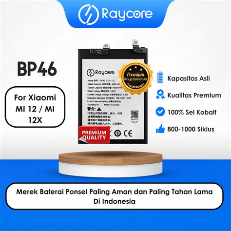 Jual Raycore Baterai BP46 FOR XIAOMI MI 12 MI 12X Shopee Indonesia