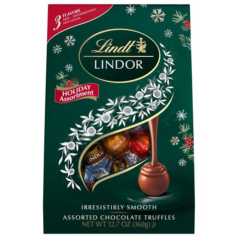 Lindt Lindor Holiday Assortment Assorted Chocolate Cany Truffles Bag