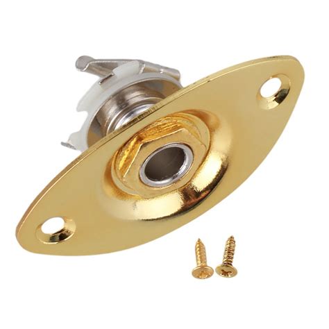 electric bass guitar jack socket electric guitar output jack plate oval