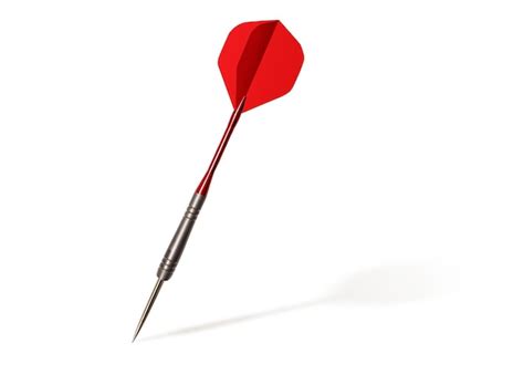 Premium Photo Red Dart On A White Background