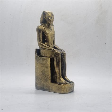 3d Printed Pharaoh Amenhotep Iii Enthroned African King Statue