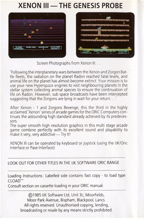 Xenon Iii The Genesis Probe Images Launchbox Games Database
