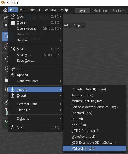 Cant Import Into Blender Sdk Microsoft Flight Simulator Forums