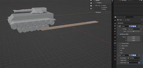 I Want To Use An Array Modifier Plus A Curve Modifier To Wrap My Treads