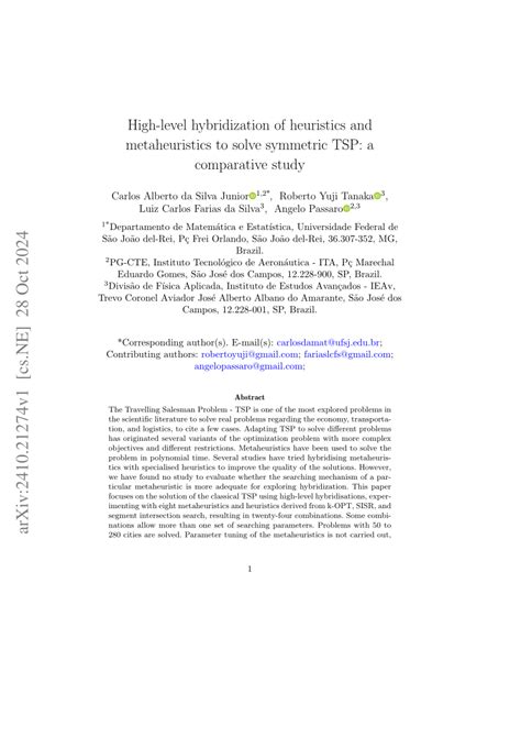 Pdf High Level Hybridization Of Heuristics And Metaheuristics To
